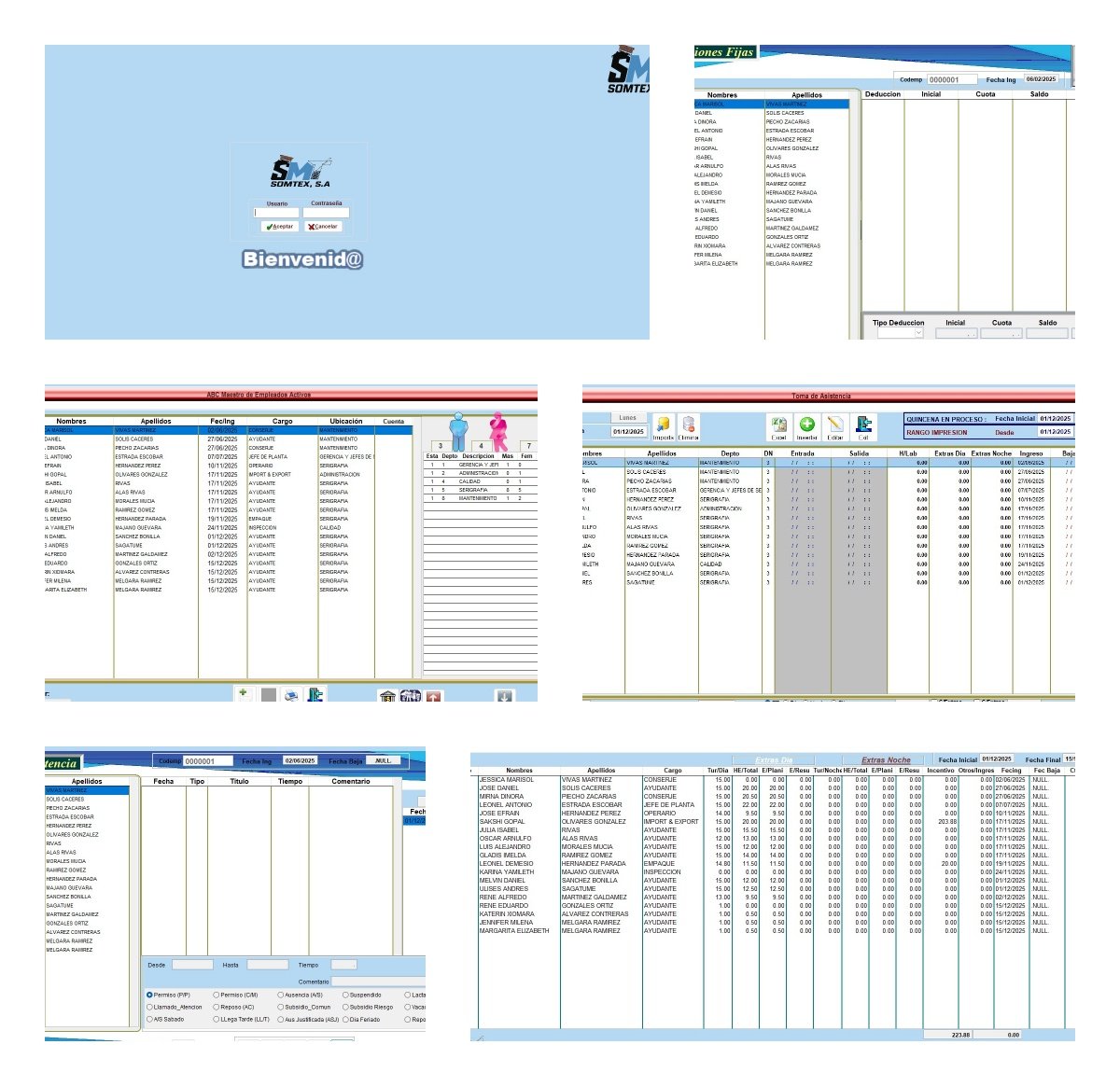 Sistema SOMTEX – Software Tiffera